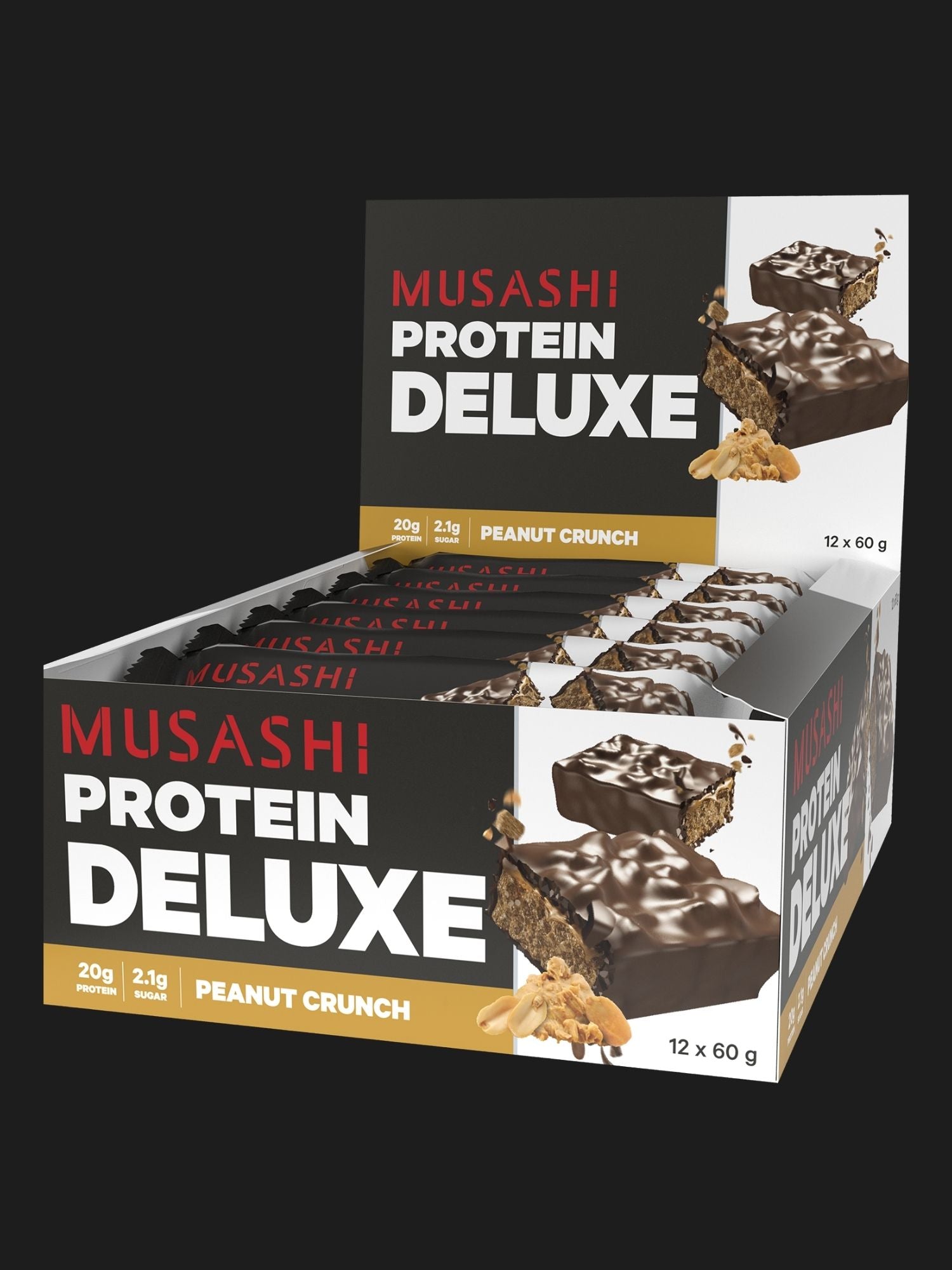 Deluxe Protein Bar 60g (Box of 12 Bars) – Musashi