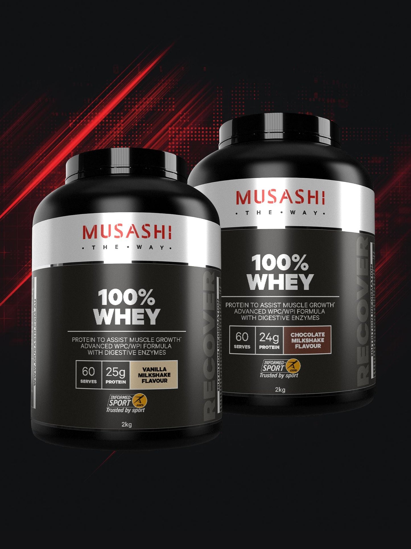 4kg Value Bundle – 100% Whey Protein Powder – Musashi