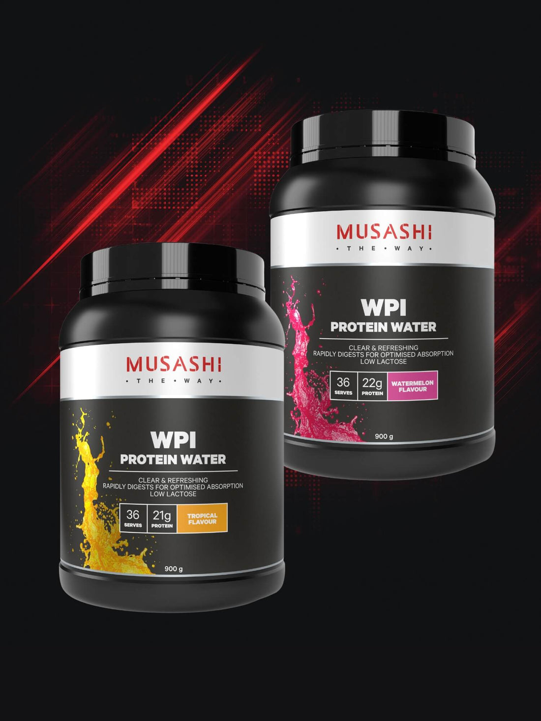 MUSASHI Red Water Jug Bottle 2.4L