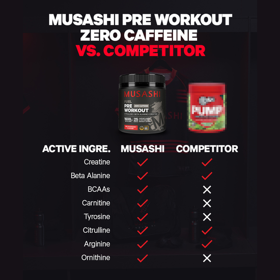 Pre Workout Zero Caffeine – Musashi